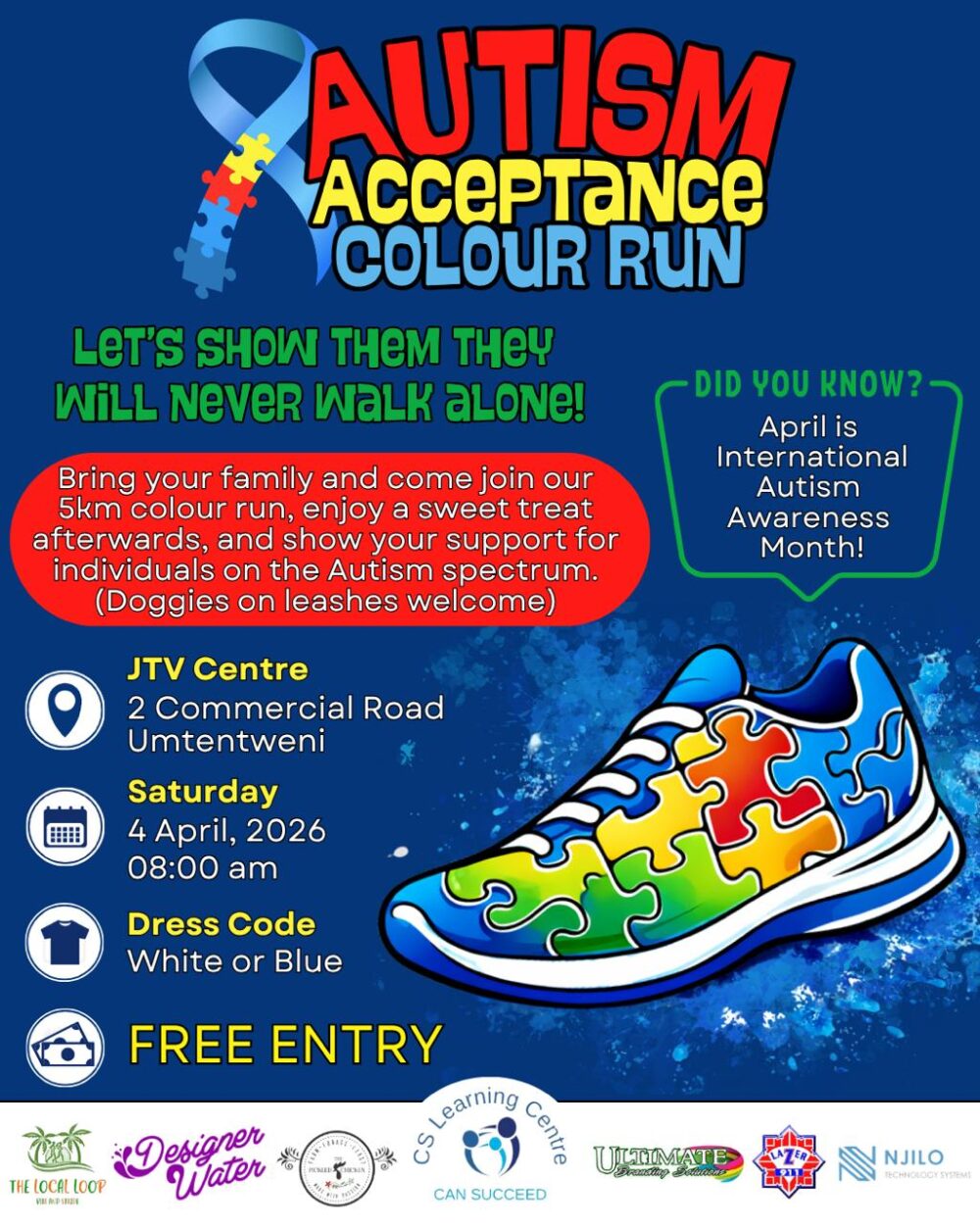Autism Acceptance Colour Run: Walking Together This Autism Awareness ...